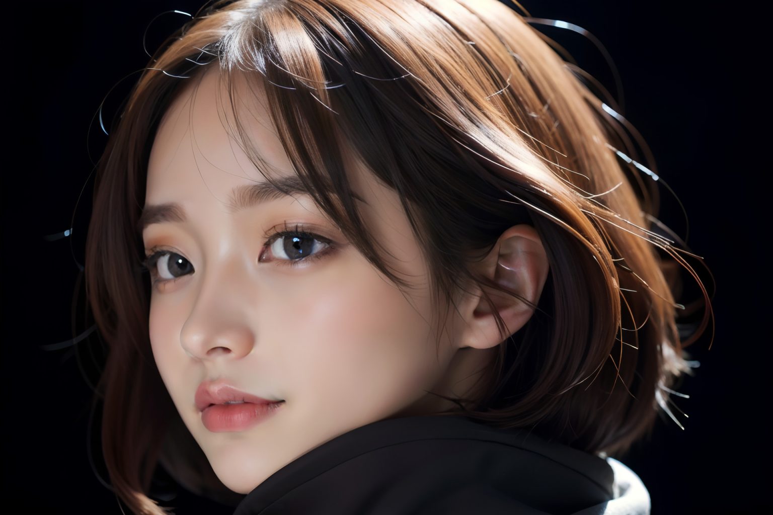 自然な表情で振り向く光を受けた女性[205163323] - AI美女フリー素材 AIPIX